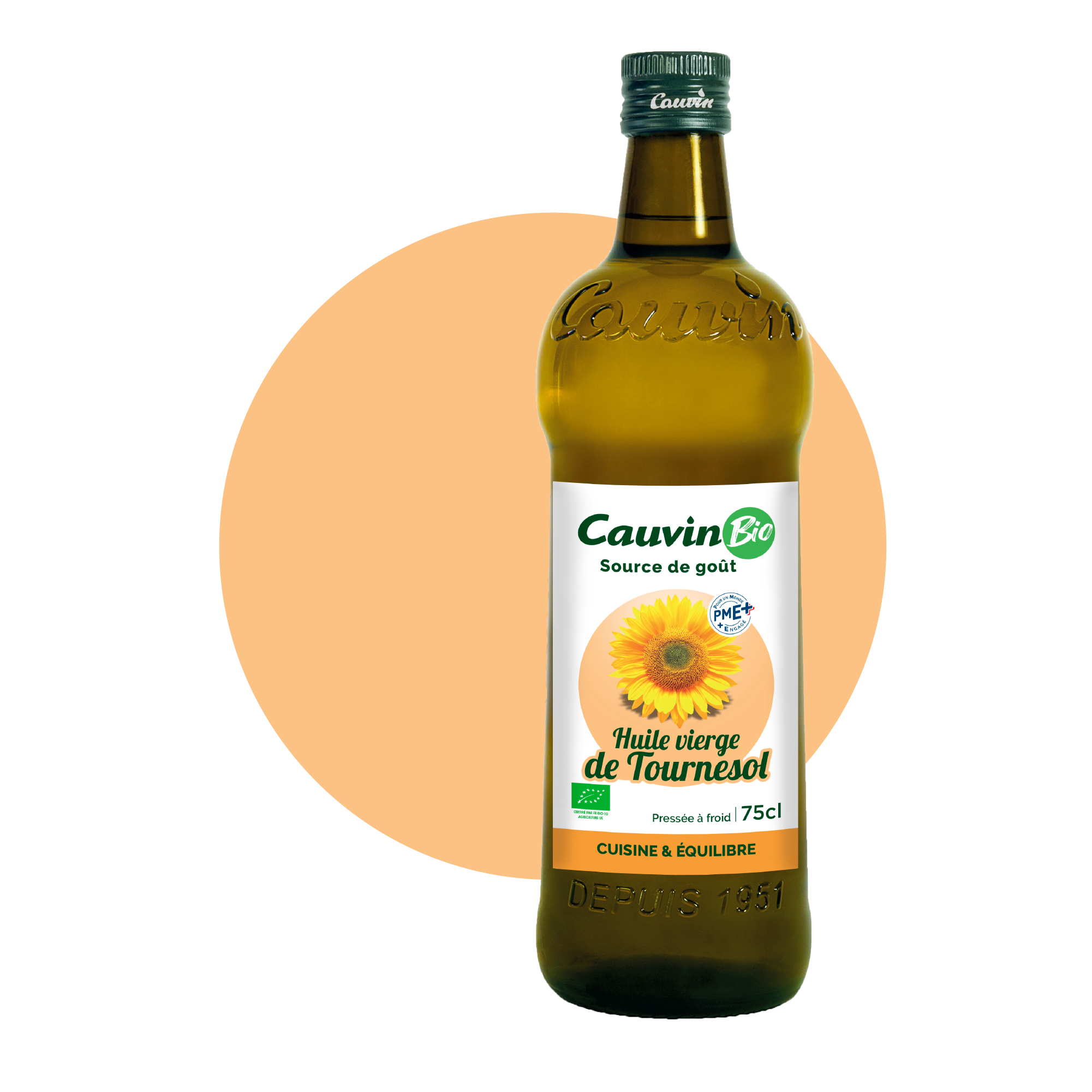 Huile vierge de Tournesol BIO - Huile Cauvin