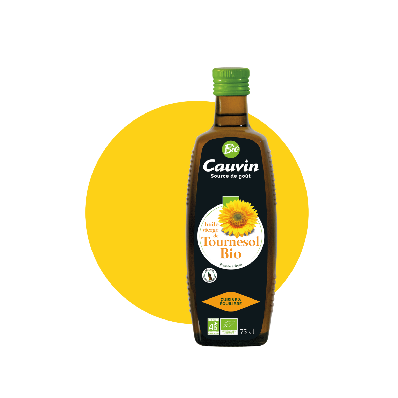 Huile vierge de Tournesol BIO - Huile Cauvin